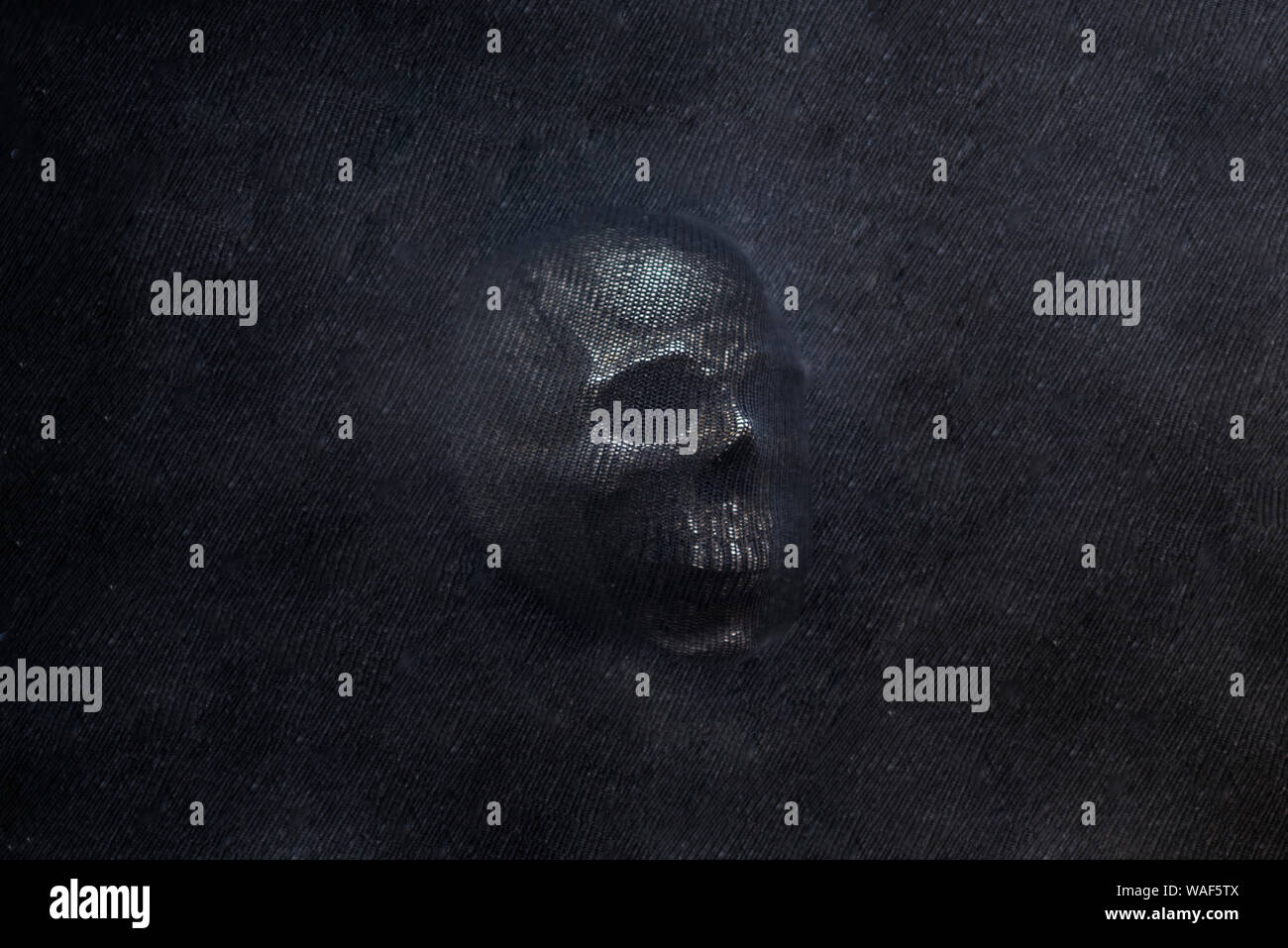 Human Skull on black textured background. Abstract photo Stock Photo ...