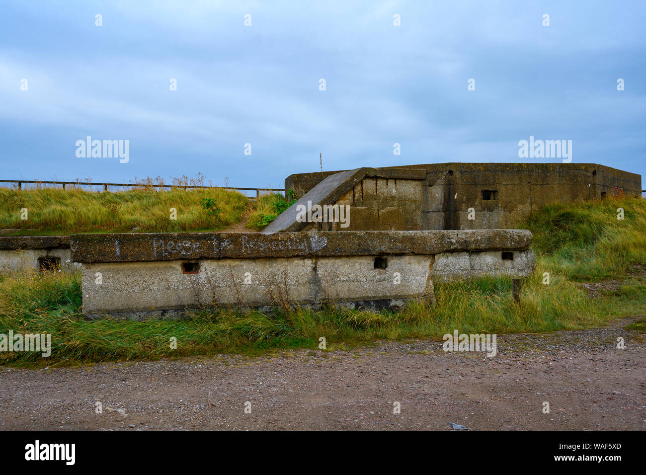 Wartime gun battery, East Lane, Bawdsey, Suffolk, UK Stock Photo - Alamy