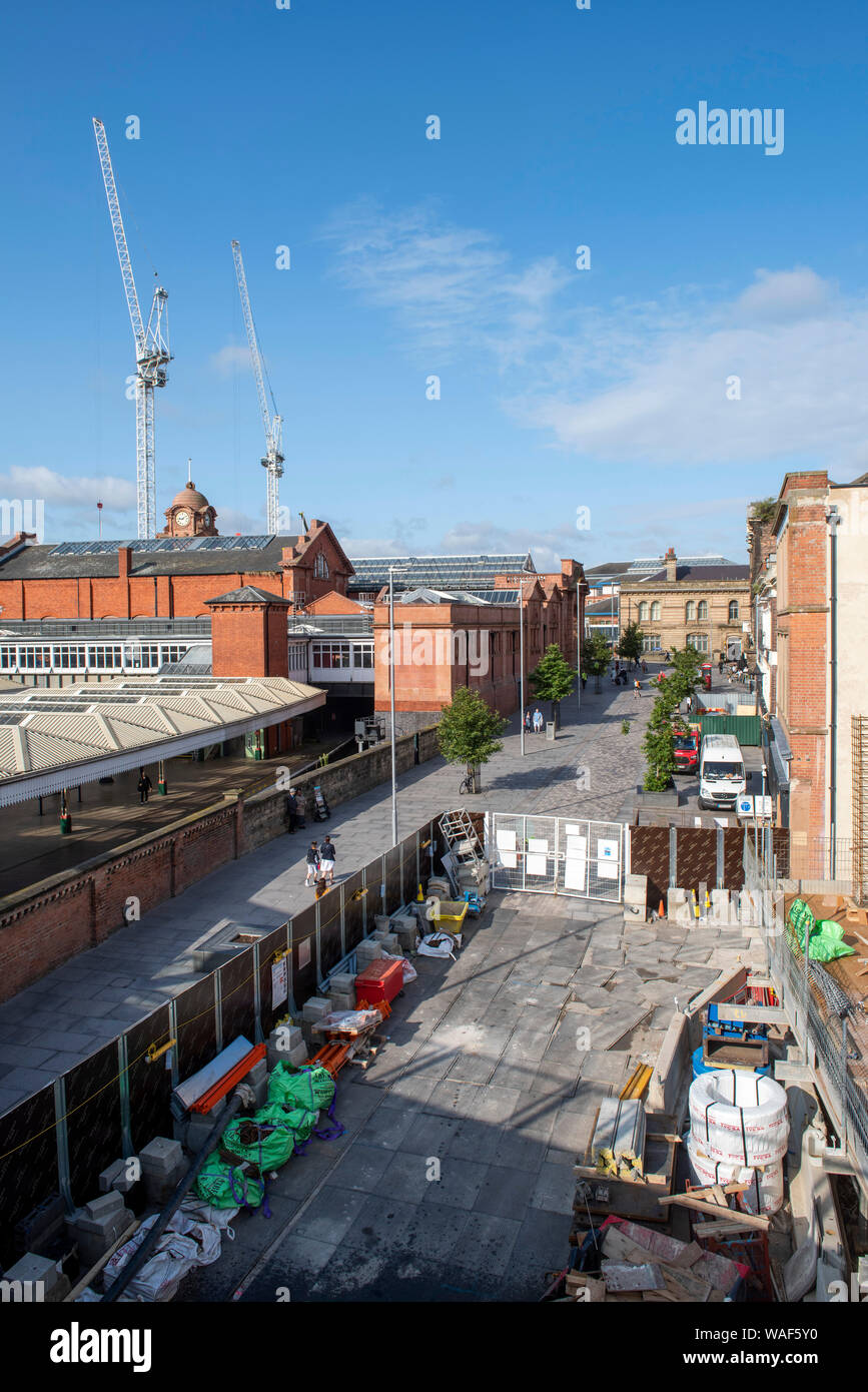 Construction Work on Station Street in Nottingham City, Nottinghamshire ...