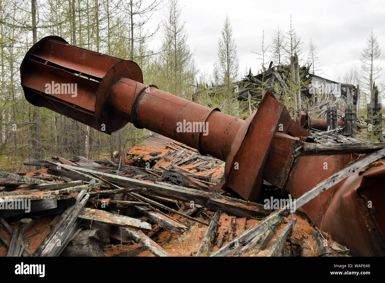 A railway station. The remains of the "Dead Road" built by the slave ...