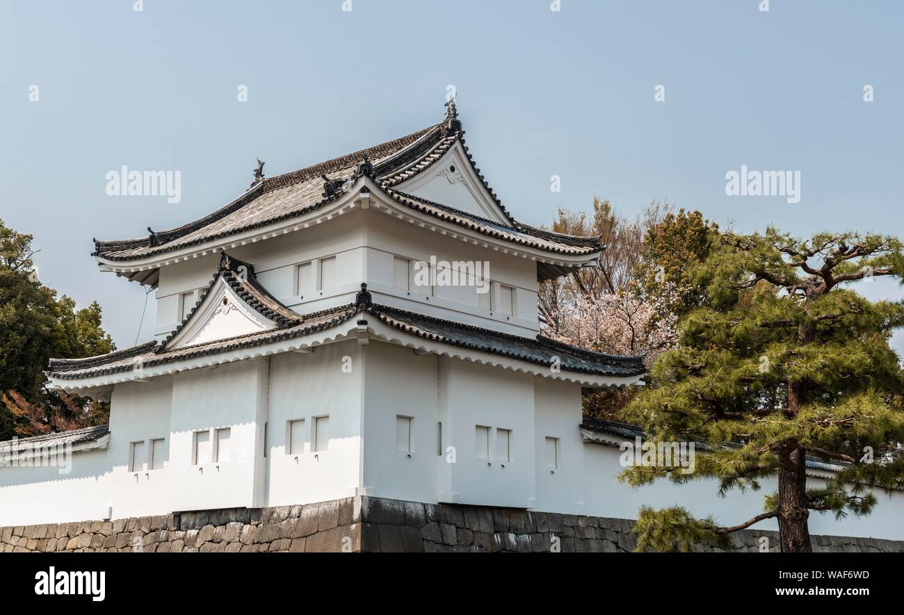 Nijo Castle, former Shogunate Castle, Watchtower, Kyoto, Japan Stock ...
