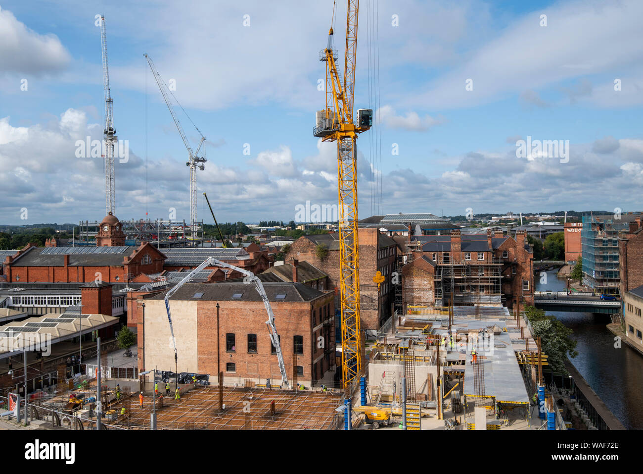 Construction on the South Side of Nottingham City, captured from the ...