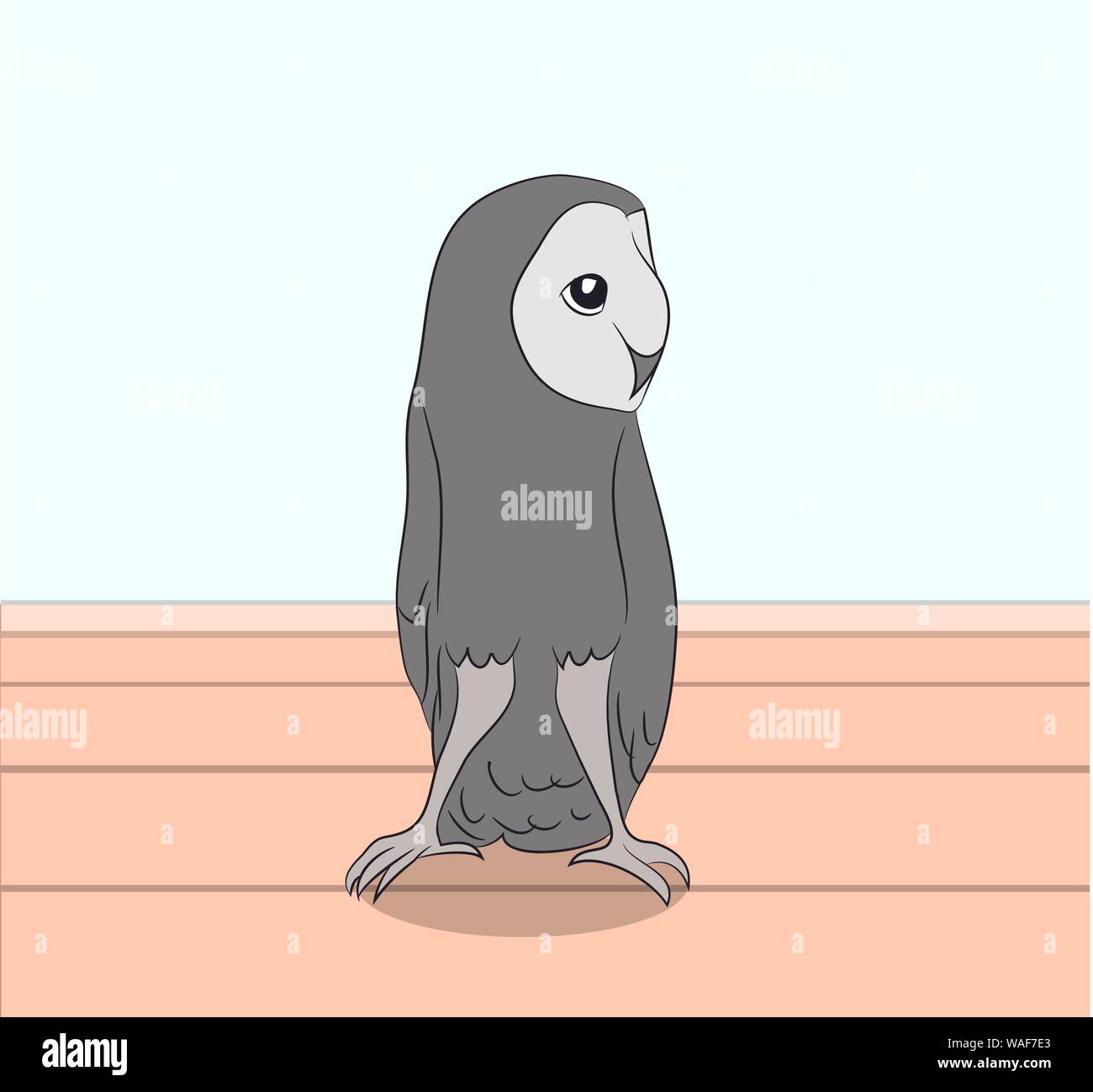 an owl stands in the nature, vector Stock Vector Image & Art - Alamy