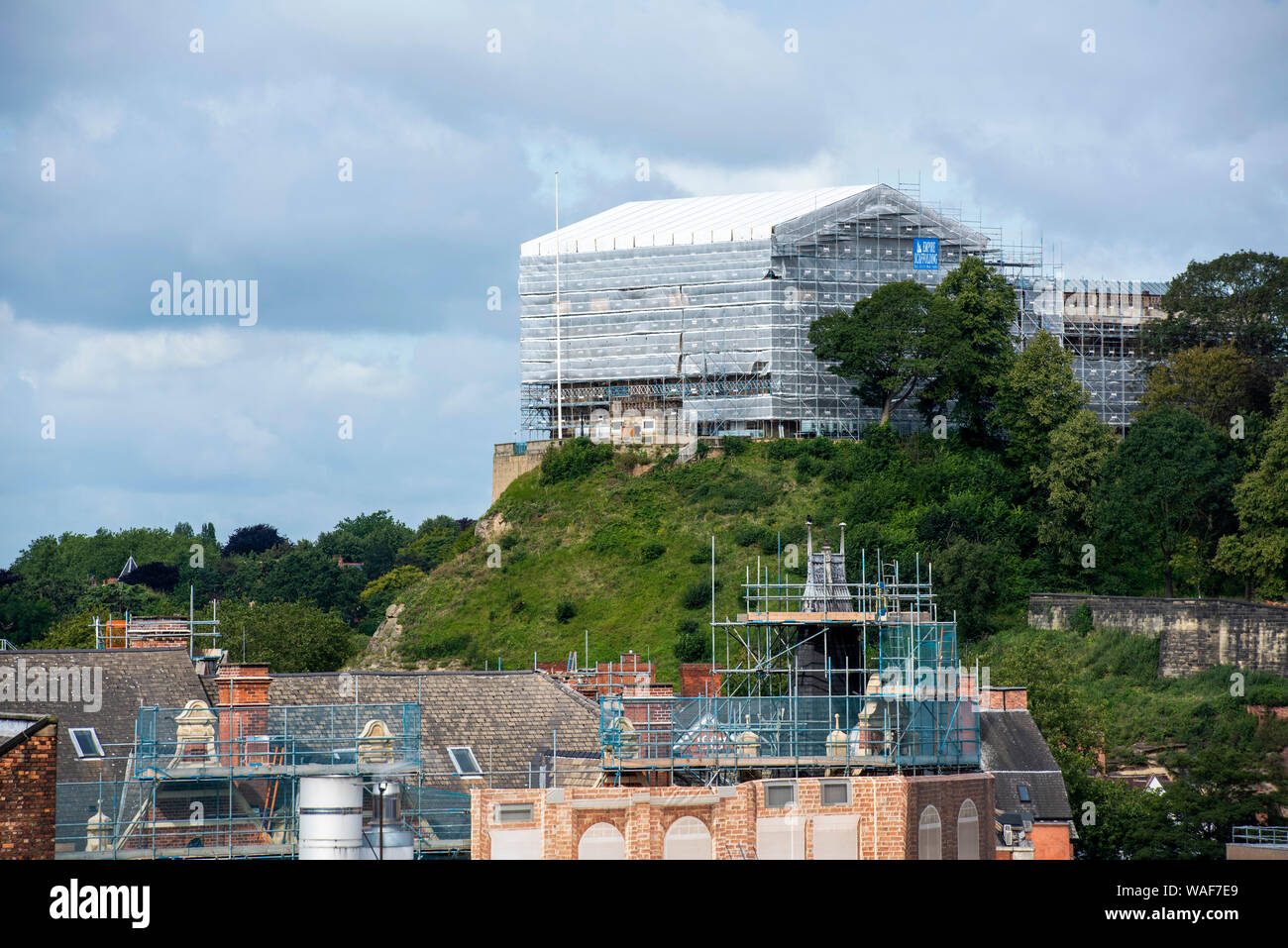 Nottingham Castle Redevelopment, captured from the roof of Loxley House ...