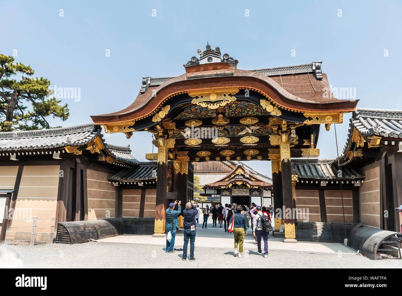 Ninomaru Gate, Nijo Castle, former Shogunate Castle, Kyoto, Japan Stock ...