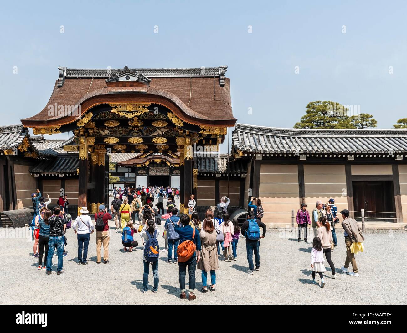Ninomaru Gate, Nijo Castle, former Shogunate Castle, Kyoto, Japan Stock ...