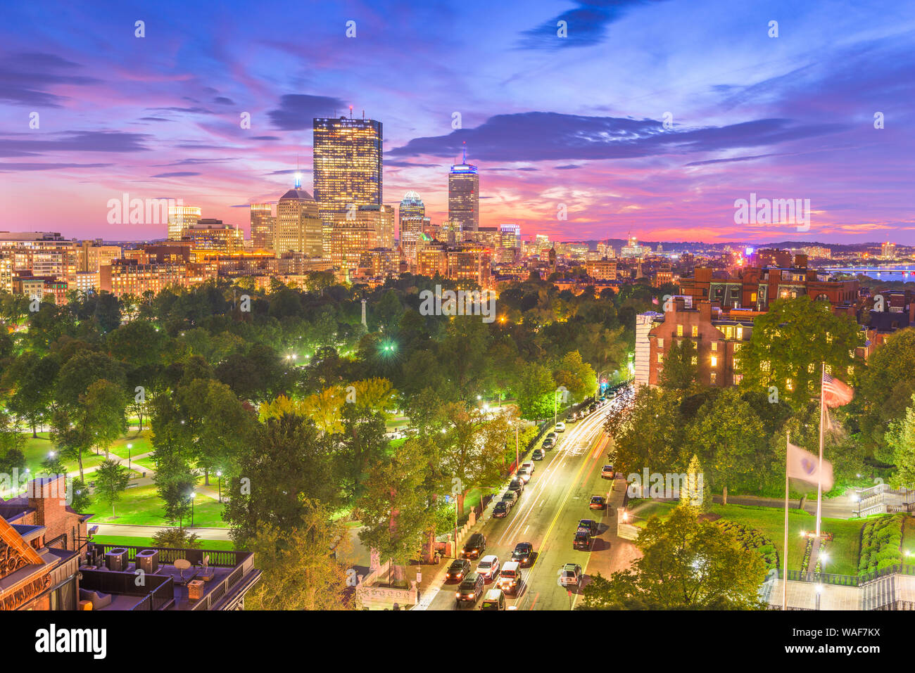 Boston commons park aerial hi-res stock photography and images - Alamy
