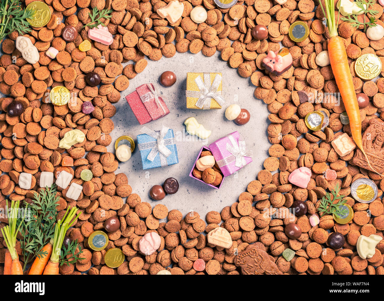 Dutch holiday Sinterklaas background Stock Photo - Alamy
