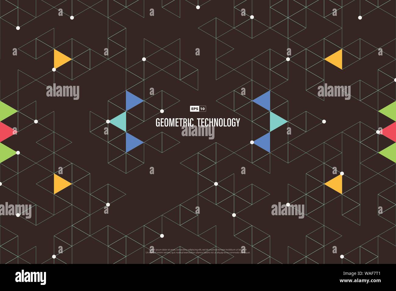 Abstract brown triangle geometric simple tech design decoration. Use ...