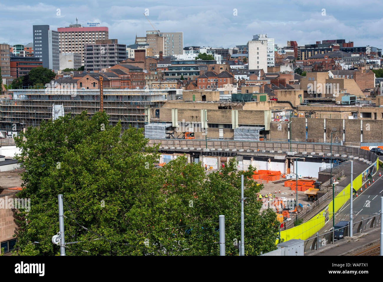 Nottingham City Centre and Broadmarsh Redevelopment, captured from the ...