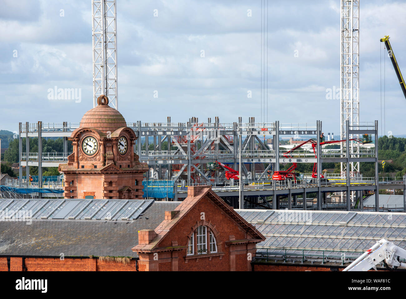 Construction in the South Side of Nottingham City Centre, captured from ...