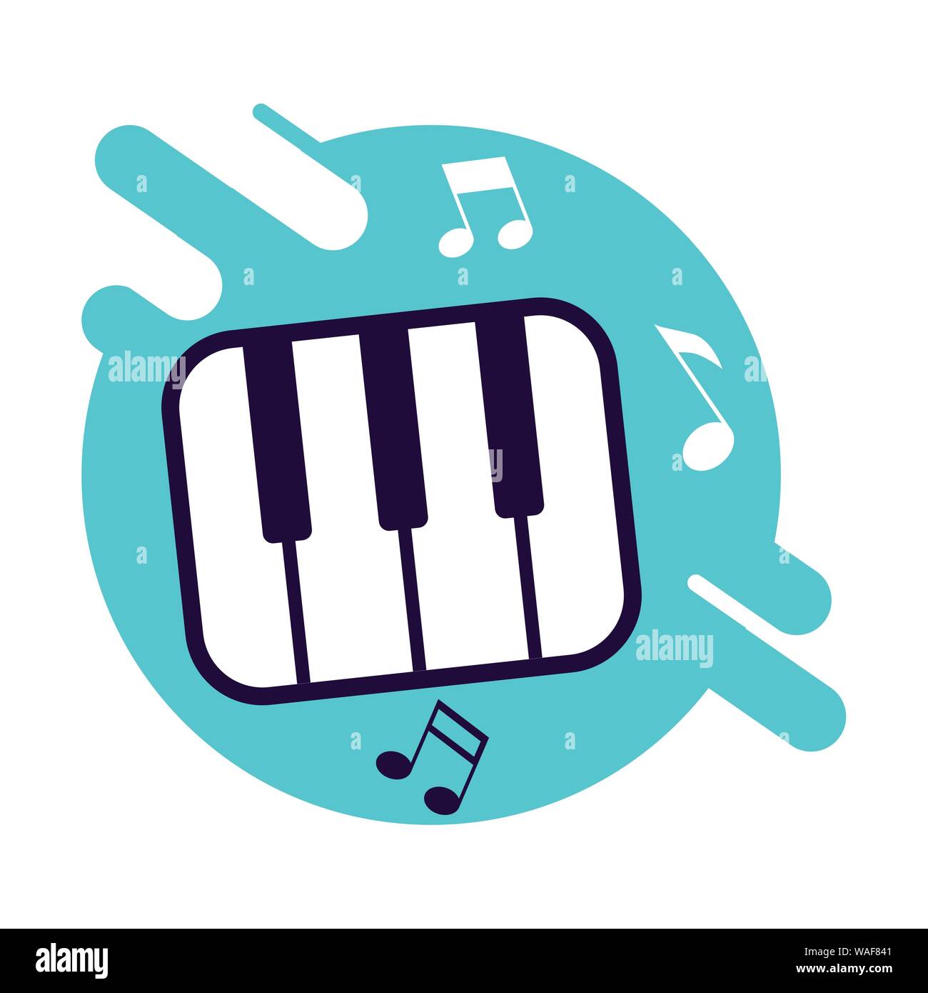 keyboard digital music sound design vector illustration Stock Vector ...