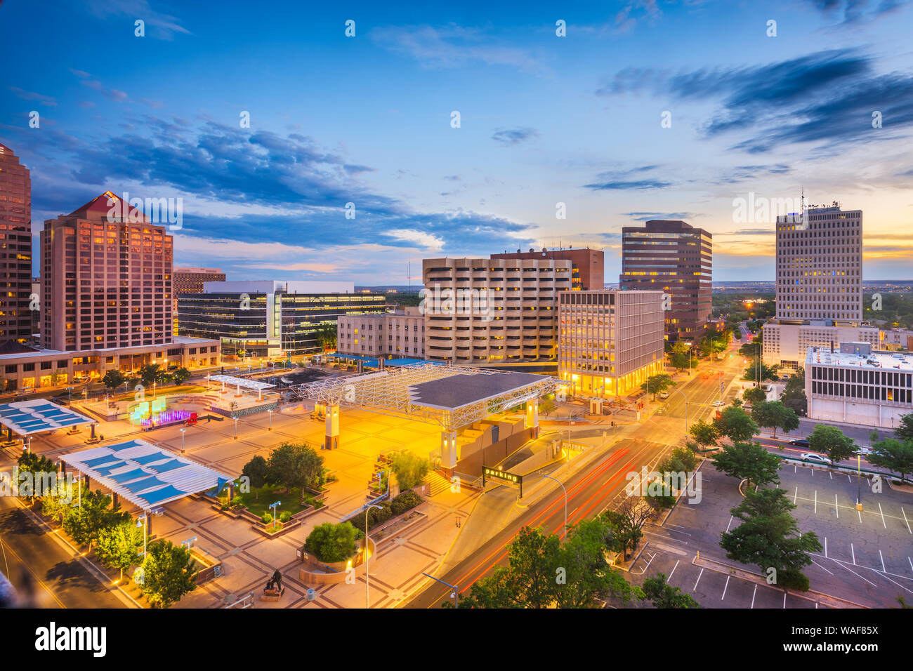 Albuquerque night downtown hi-res stock photography and images - Alamy