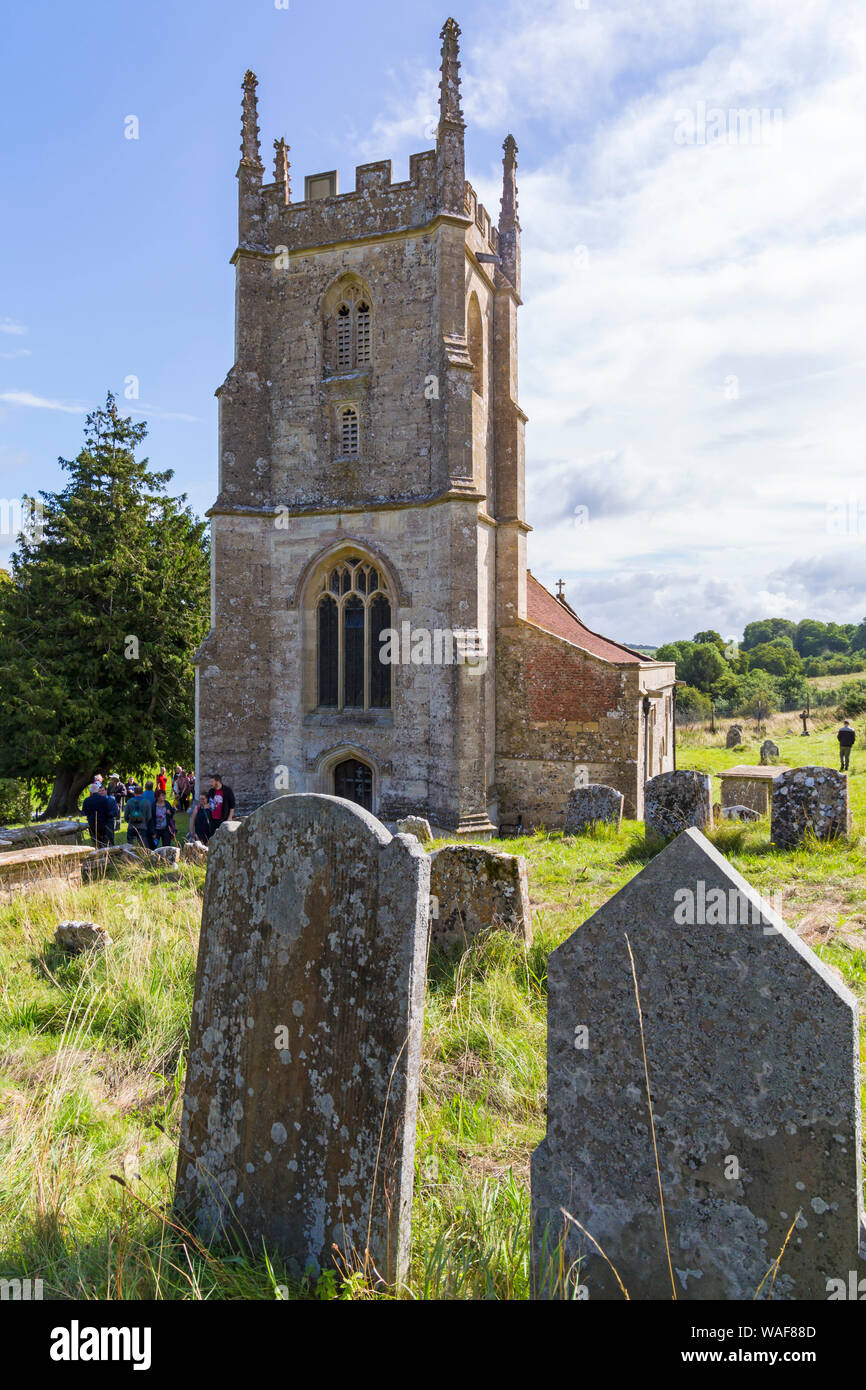 Imber Church, St Giles Church, on open day for visitors to see the ...