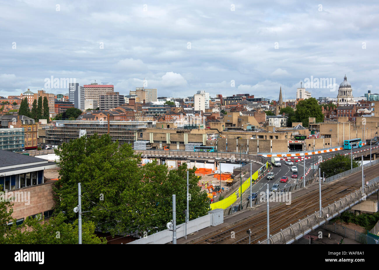 Nottingham City Centre and Broadmarsh Redevelopment, captured from the ...