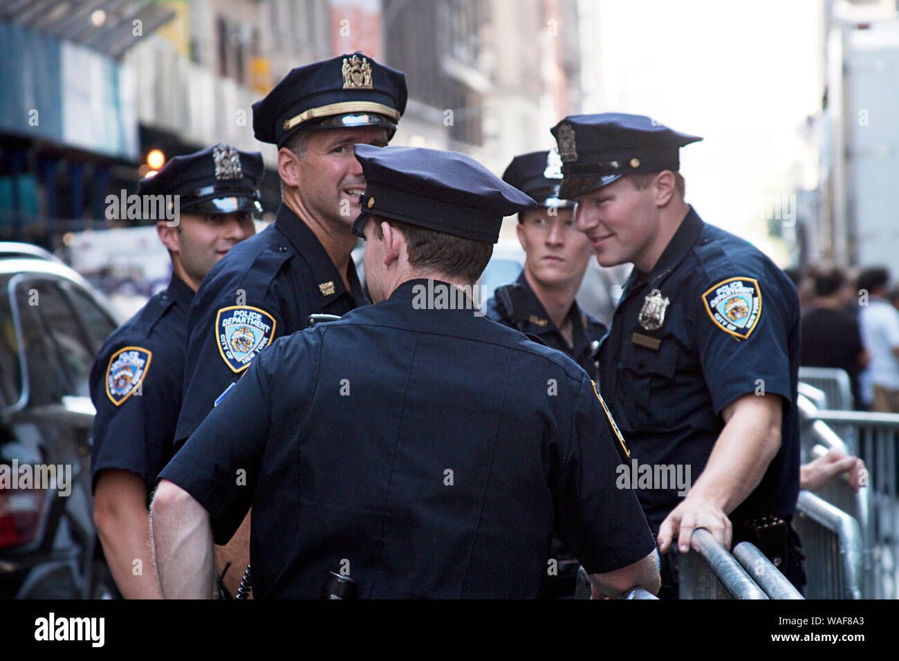 New York police officers (NYPD) in the streets on Manhattan New York ...