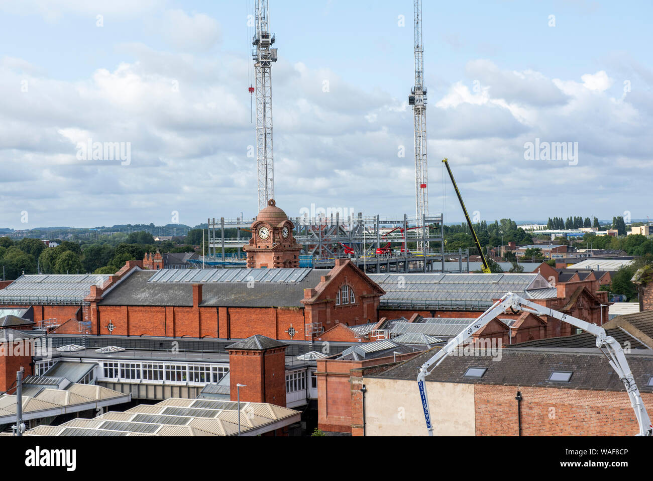 Construction in the South Side of Nottingham City Centre, captured from ...