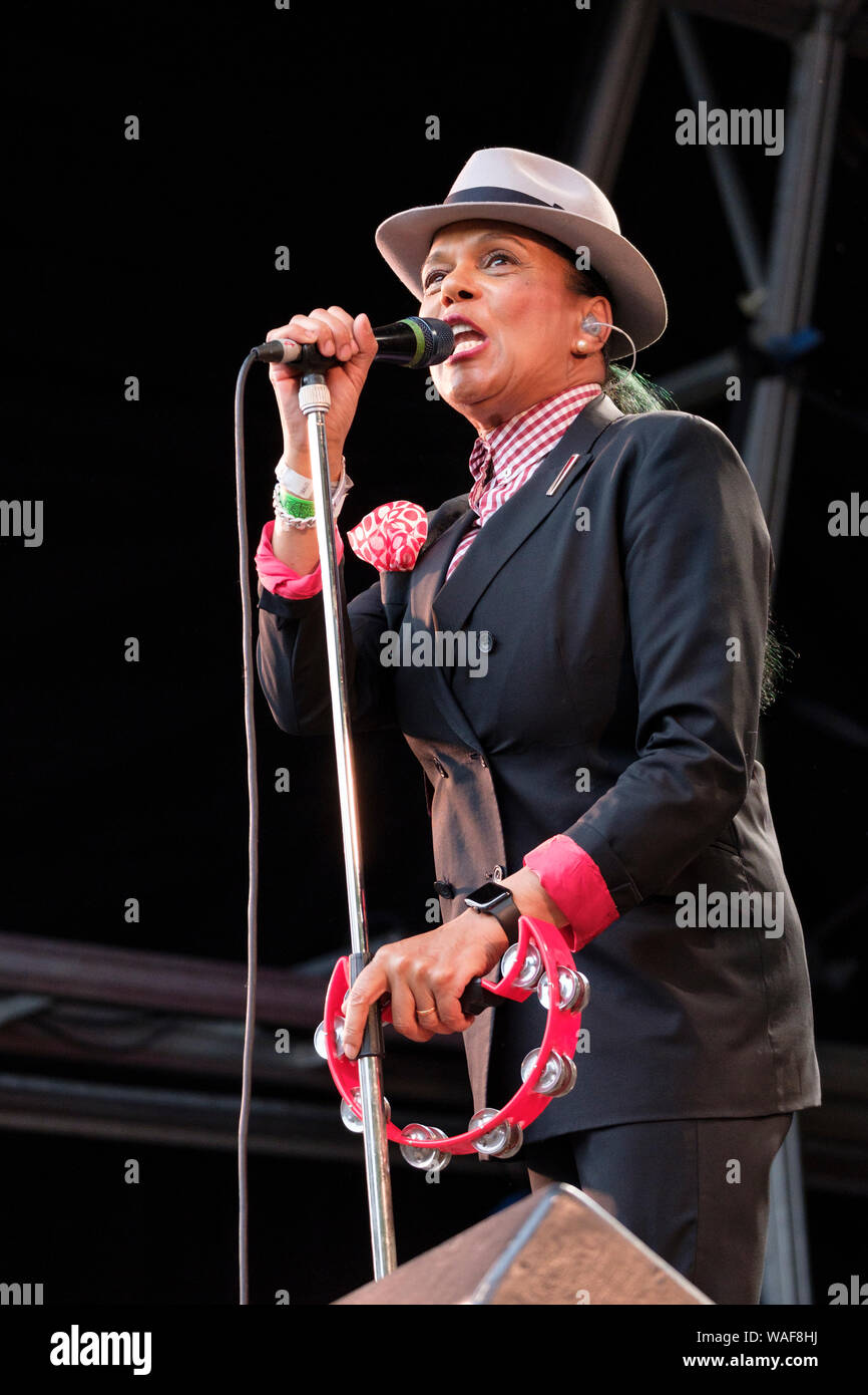 Pauline Black of The Selecter performing at Weyfest music festival ...