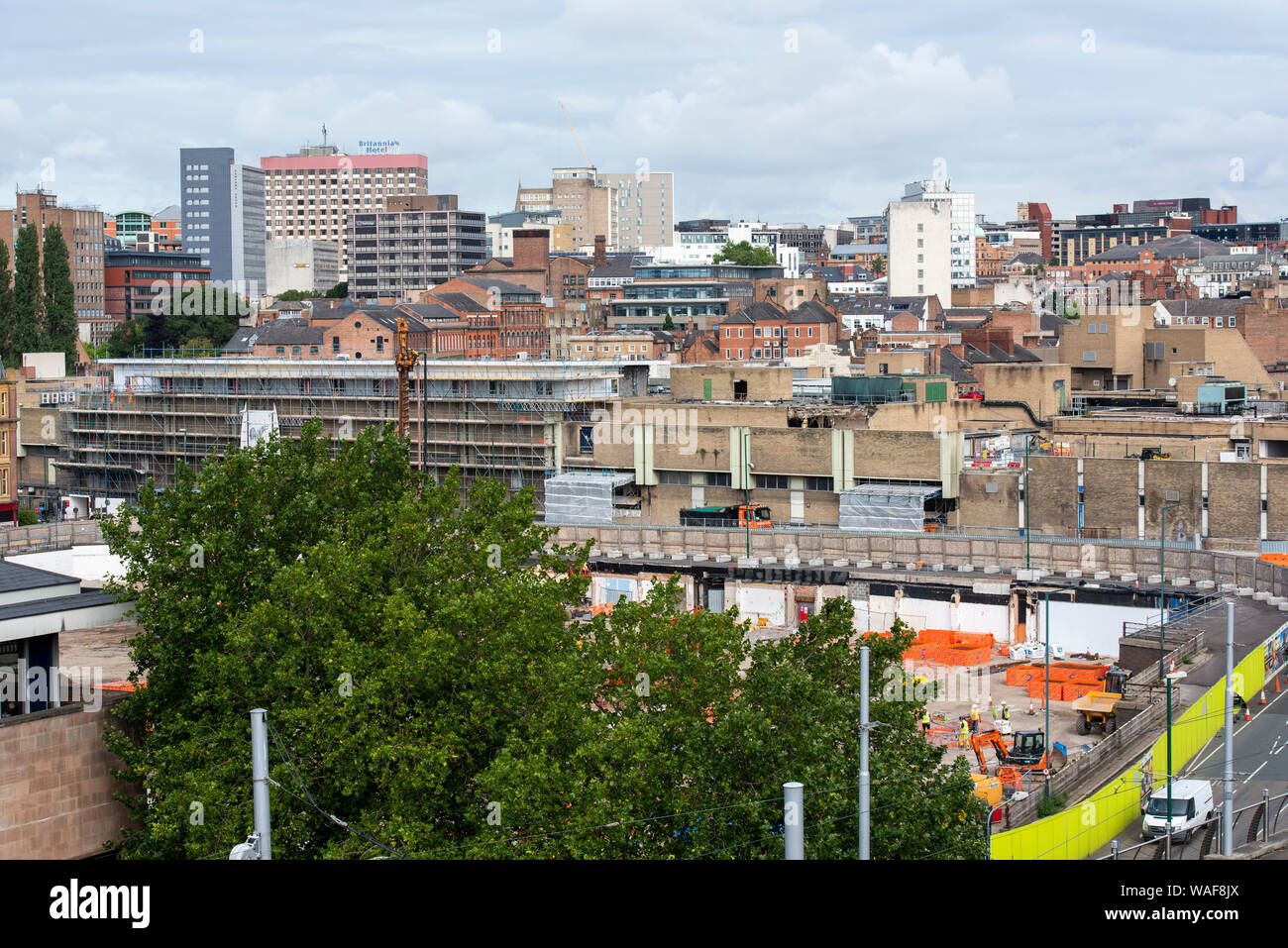 Nottingham City Centre and Broadmarsh Redevelopment, captured from the ...