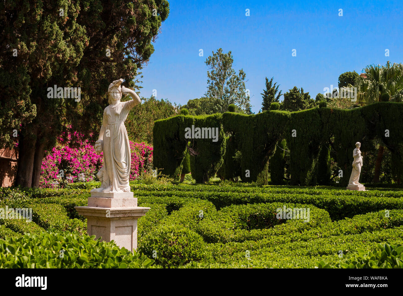 Valencia, Spain-07/20/2019:Monforte Garden - Jardines de Monforte. A ...