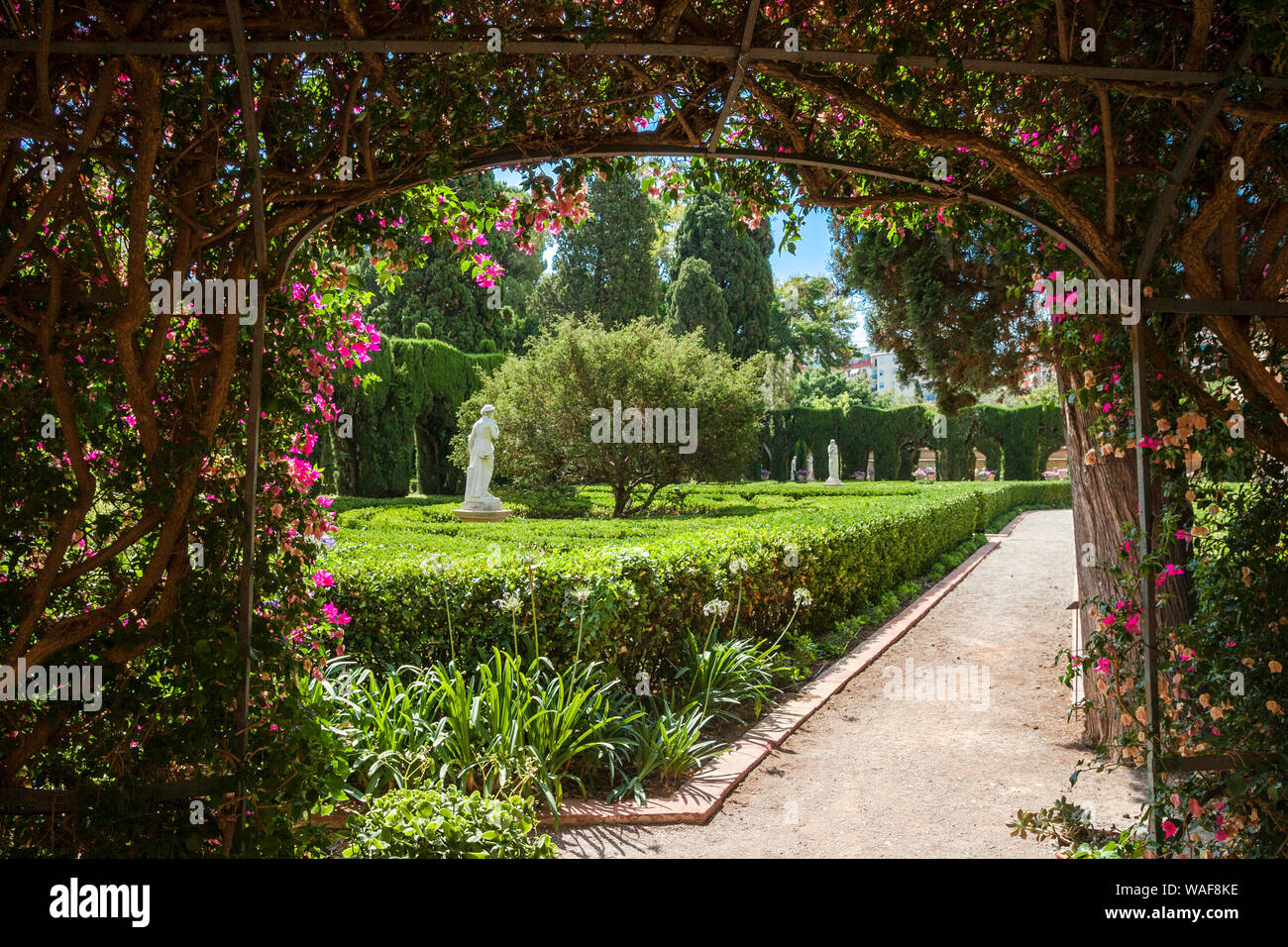 Valencia, Spain-07/20/2019:Monforte Garden - Jardines de Monforte. A ...