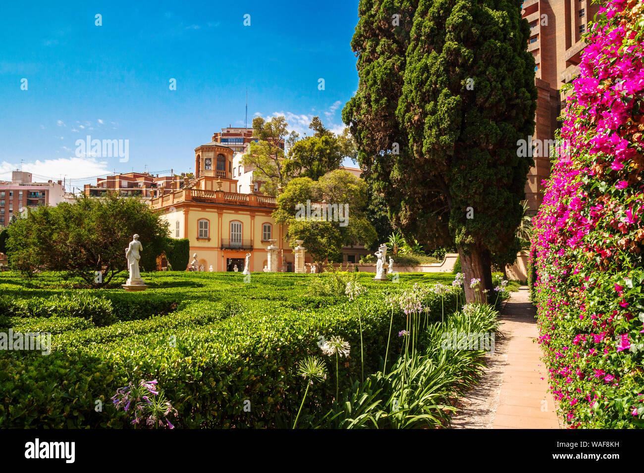 Valencia, Spain-07/20/2019:Monforte Garden - Jardines de Monforte. A ...