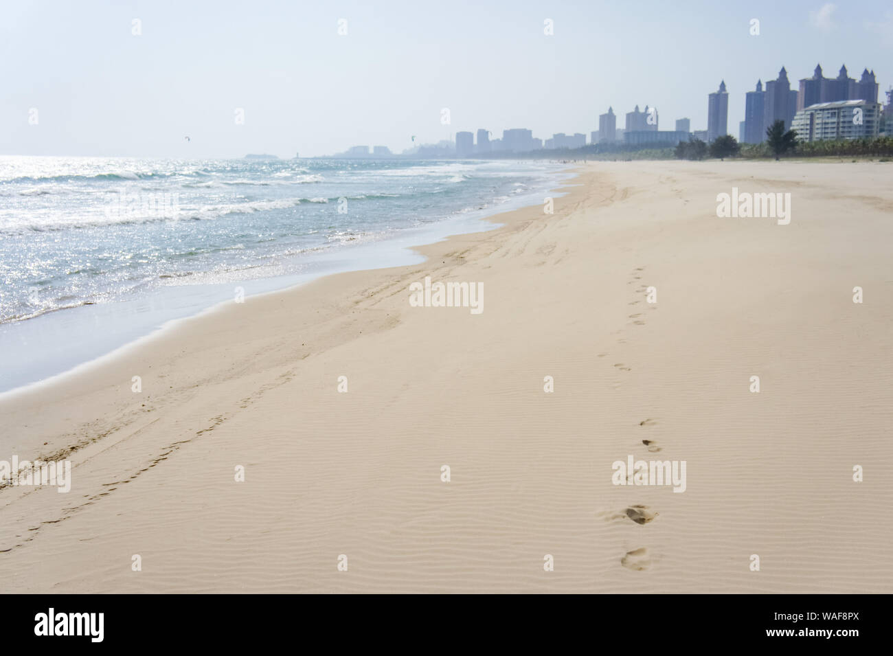 Coast of the south China sea Linshui clean water bay in Hainan province ...