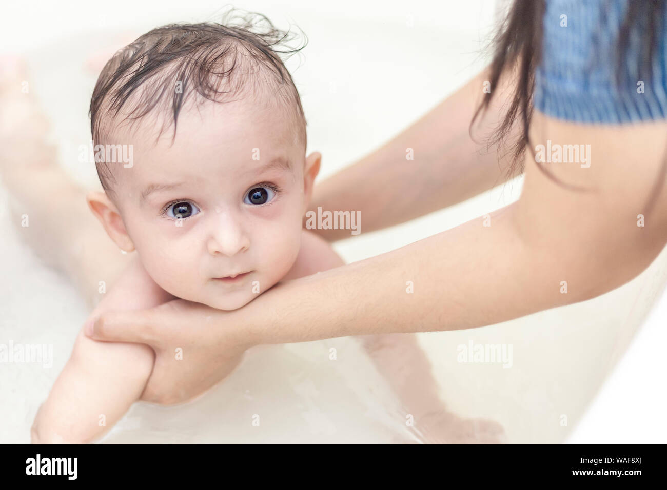 Mom Bathing Son High Resolution Stock Photography and Images - Alamy