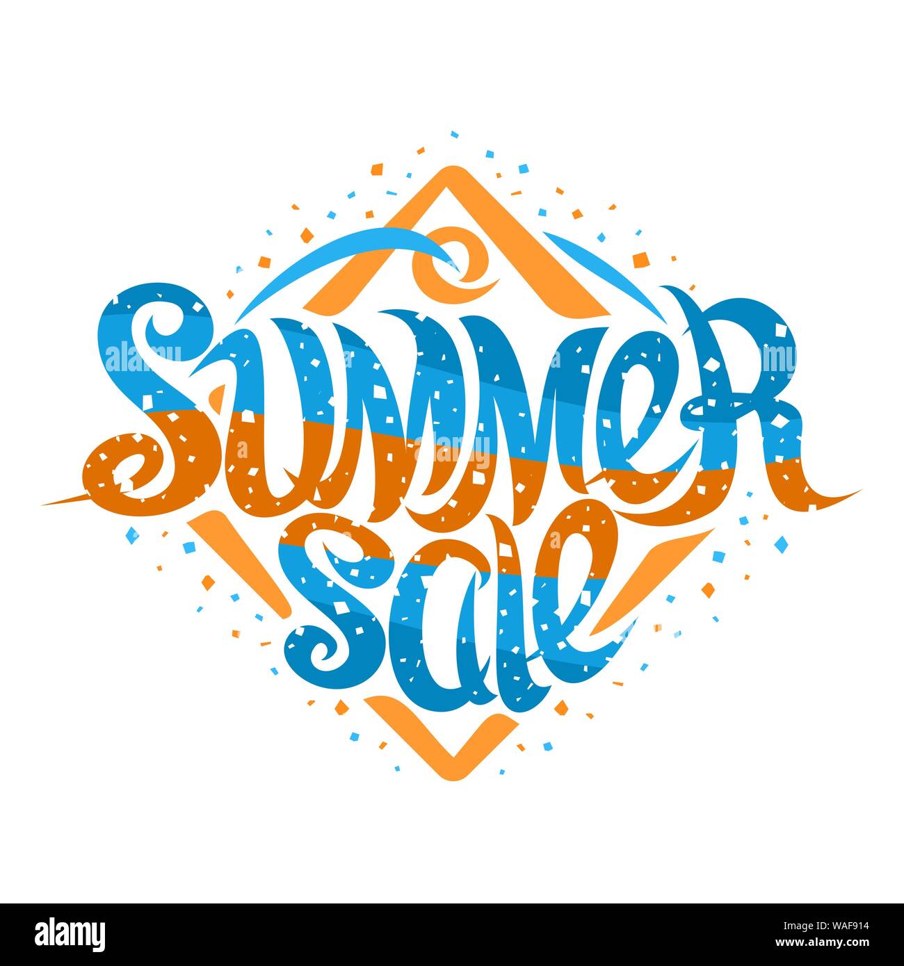 Vector lettering Summer Sale, banner with creative elegant calligraphy ...