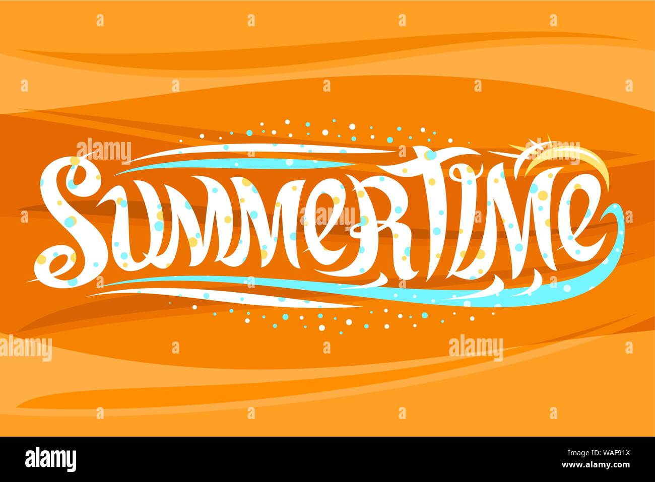 Vector lettering Summer Time, banner with creative elegant calligraphy ...