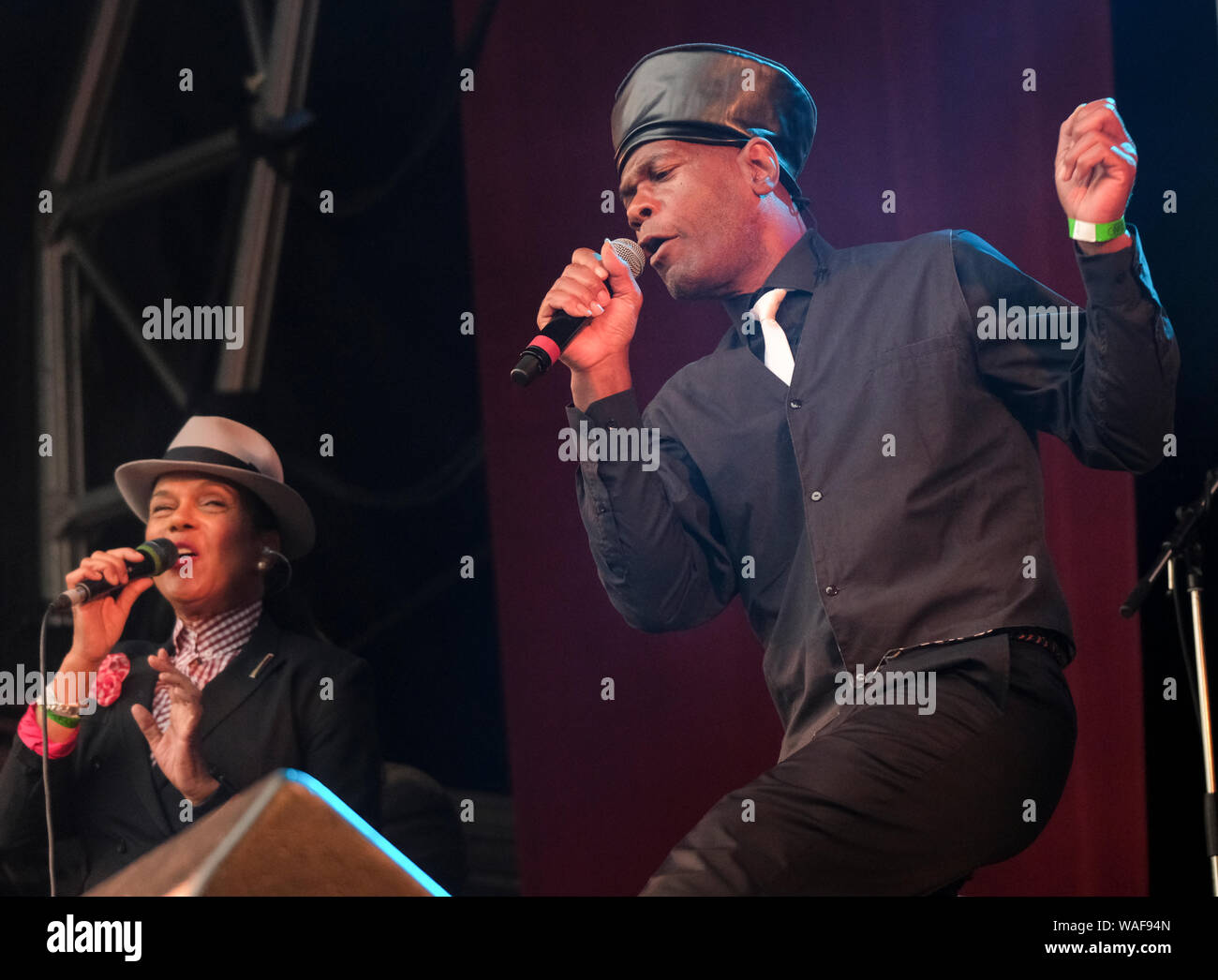 Pauline Black and Arthur 'Gaps' Hendrickson of The Selecter performing ...