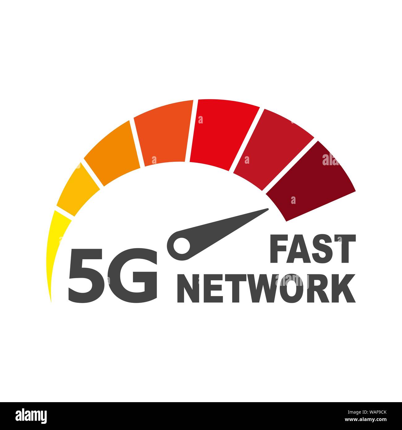 5G network wireless technology vector illustration. High-speed mobile ...
