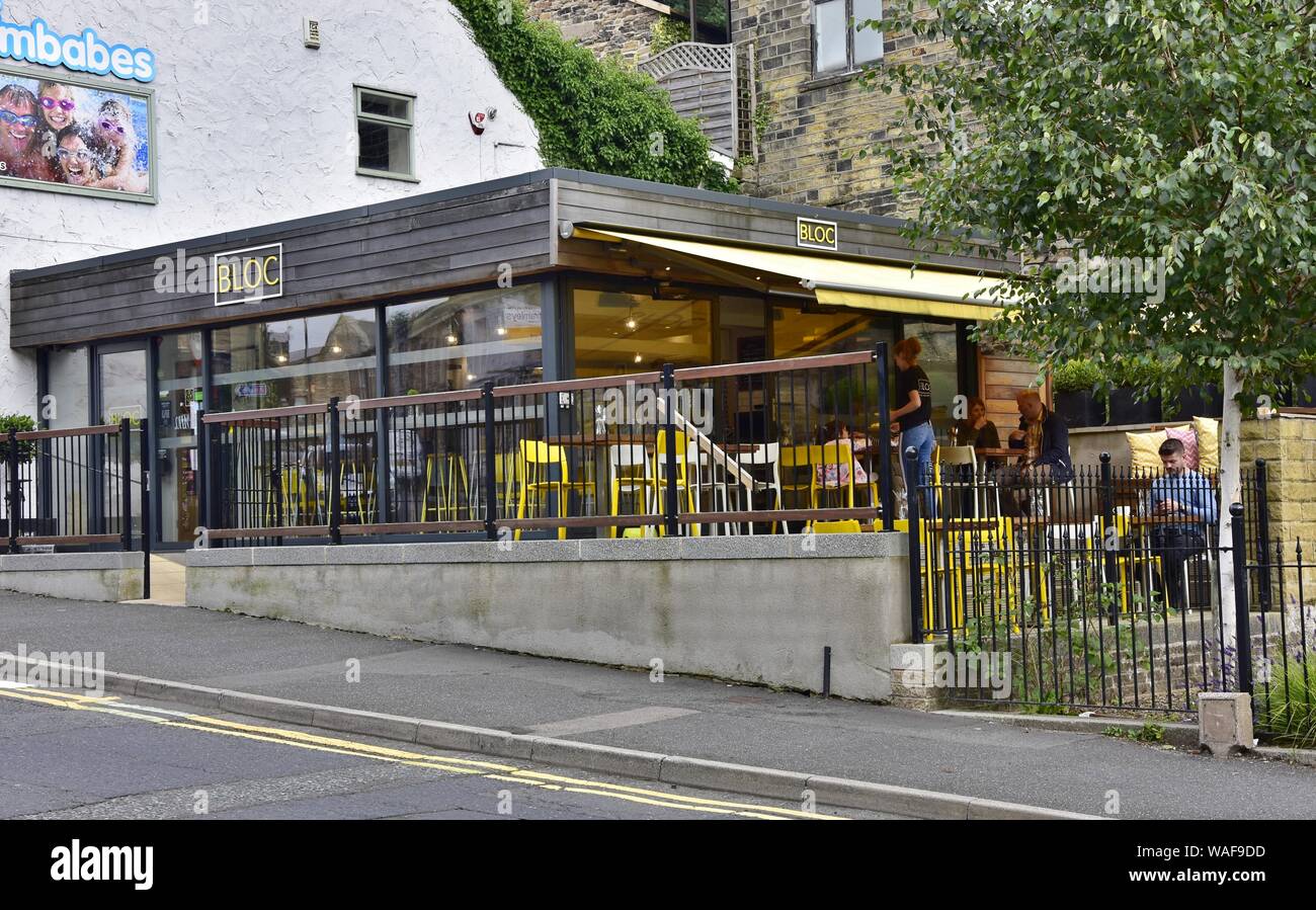 Modern Cafe in Holmfirth Stock Photo - Alamy