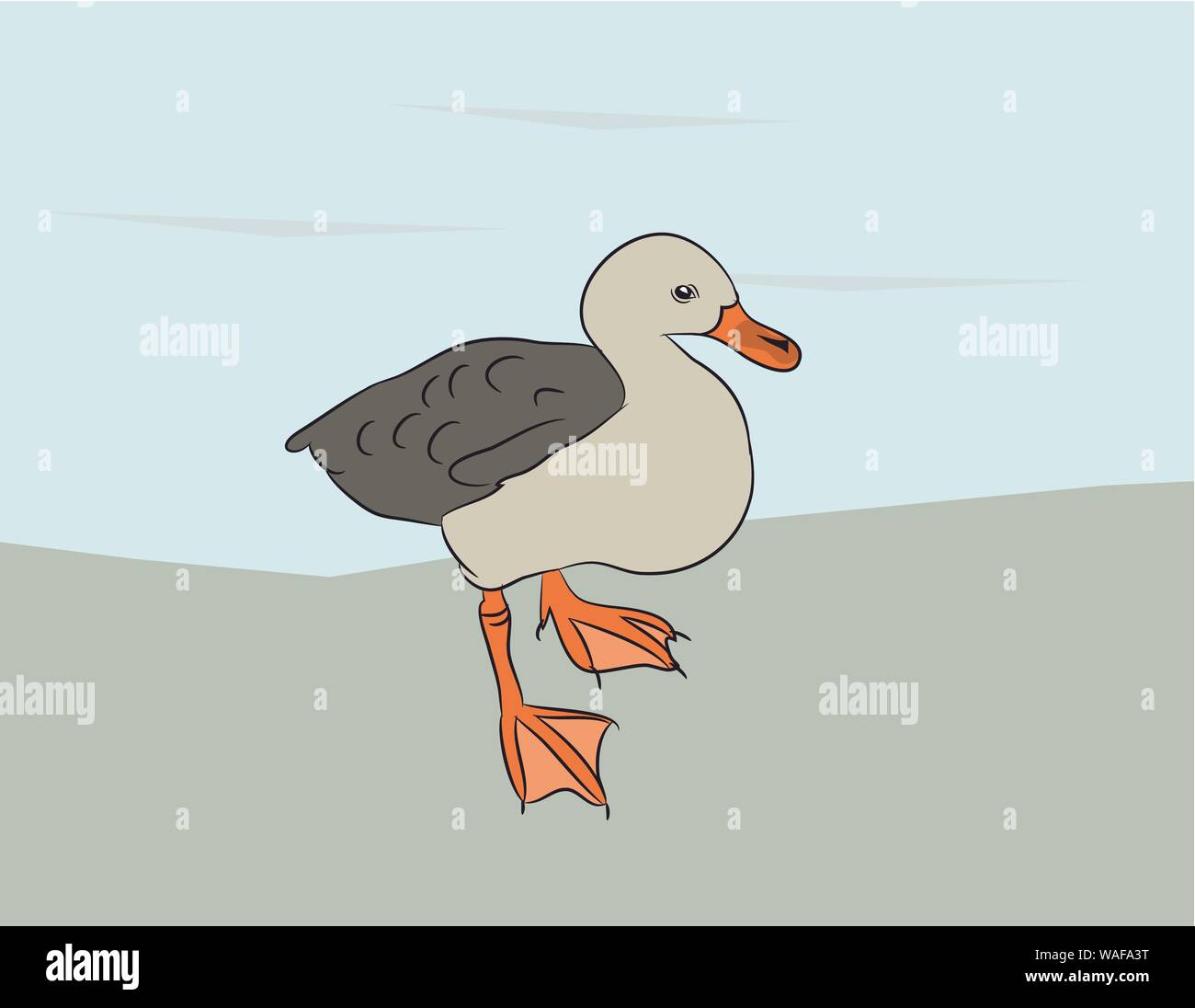 small duck is on nature vector, small duck is on nature vector Stock ...