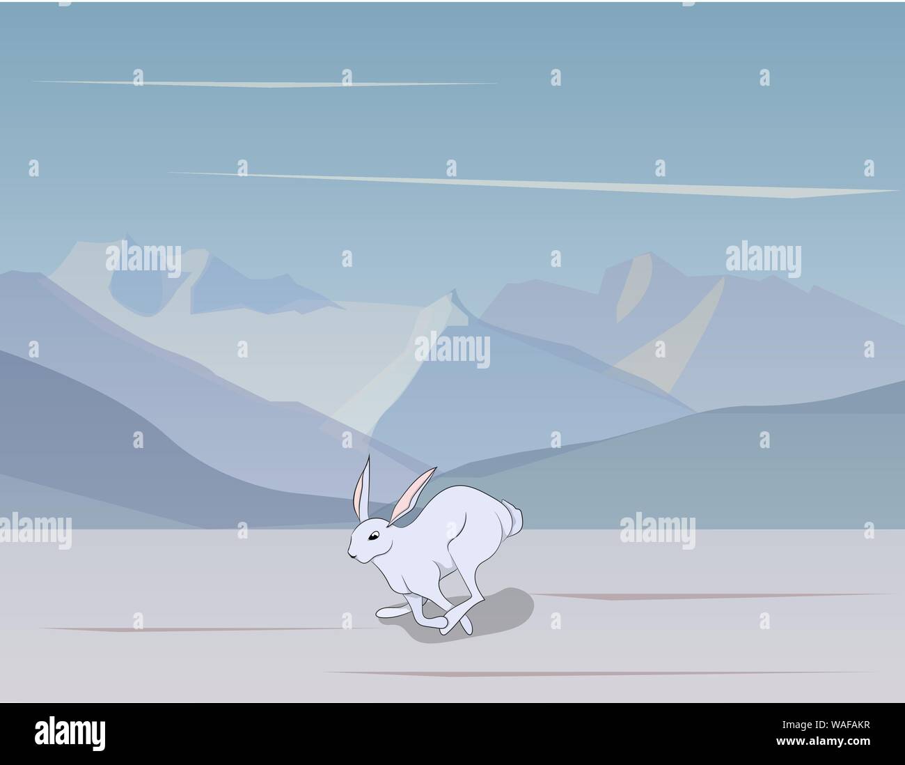 white hare vector, white background Stock Vector Image & Art - Alamy