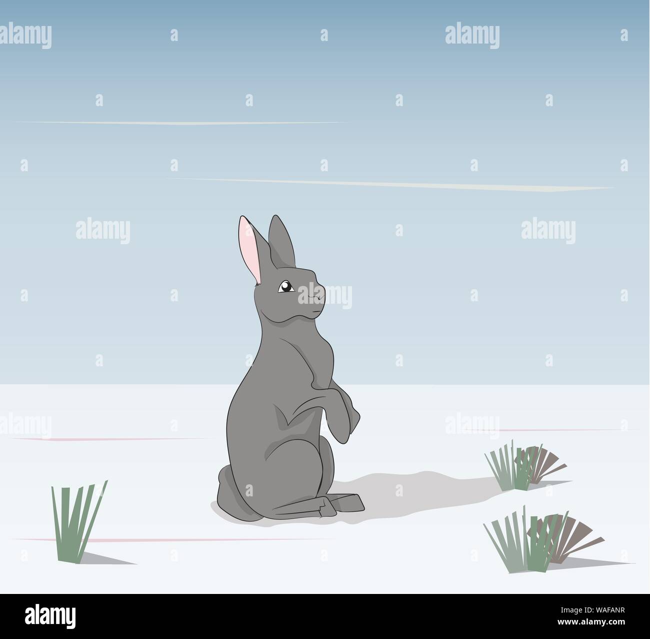 Gray hare running Stock Vector Images - Alamy