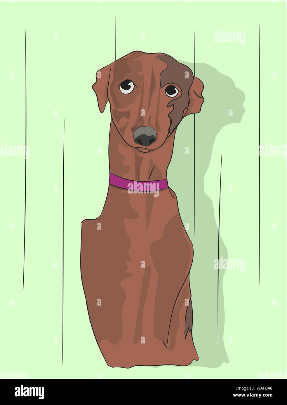 dog portrait profile, look down, vector Stock Vector Image & Art - Alamy