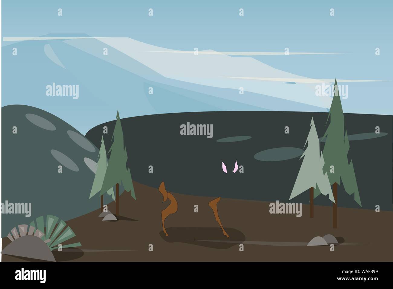 Female deer Stock Vector Images - Alamy