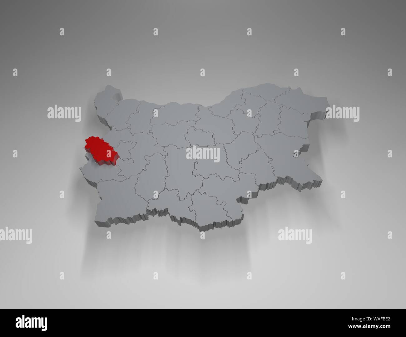 Pernik province map hi-res stock photography and images - Alamy