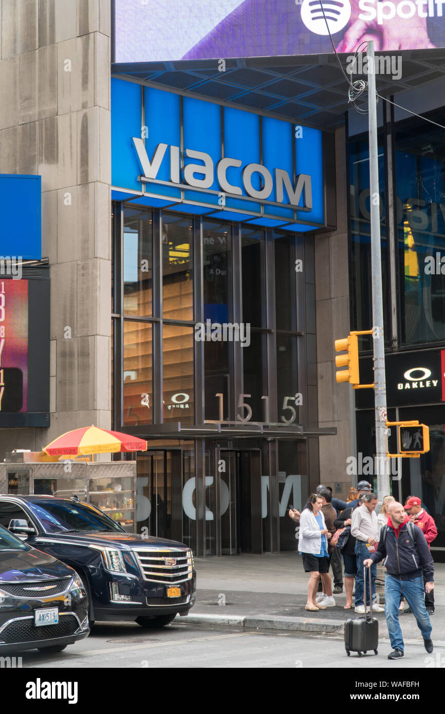 New York City, Circa 2019: Viacom american mass media conglomerate ...
