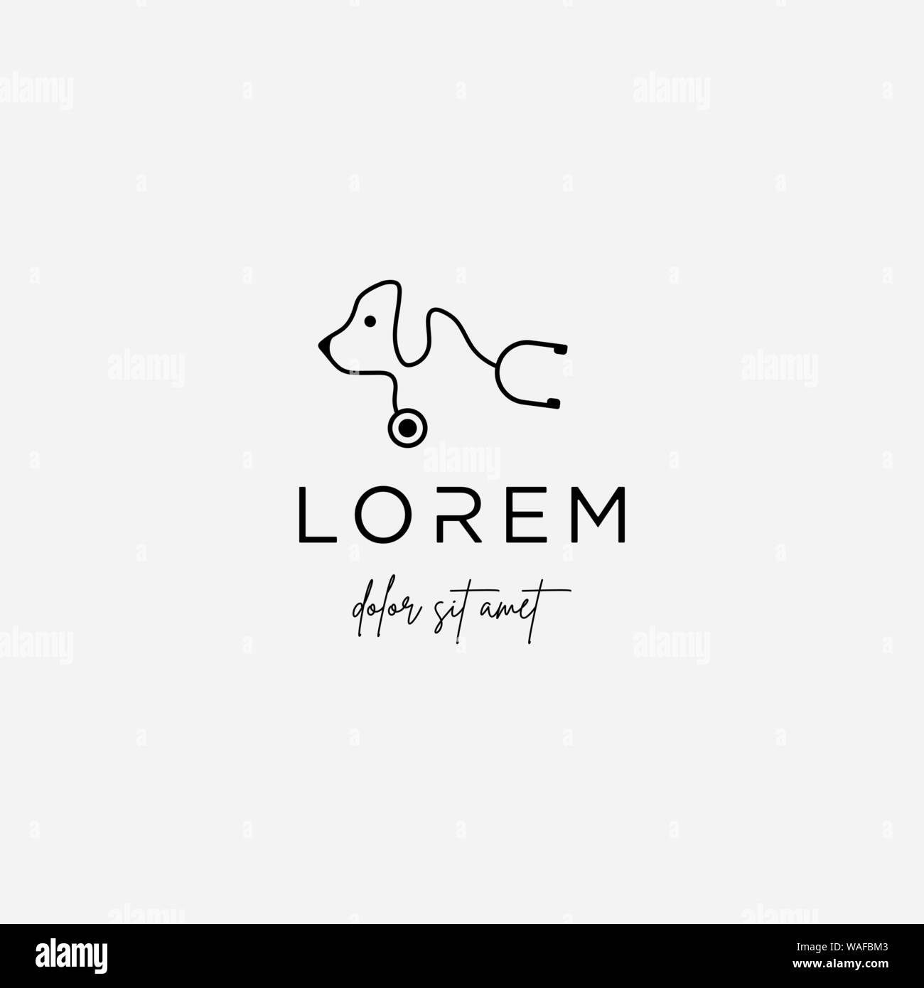 pet dog medical logo design vector illustration Stock Vector Image ...