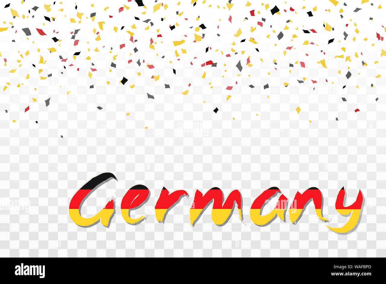 Happy German Unity Day design inflated balloons, flying confetti and ...