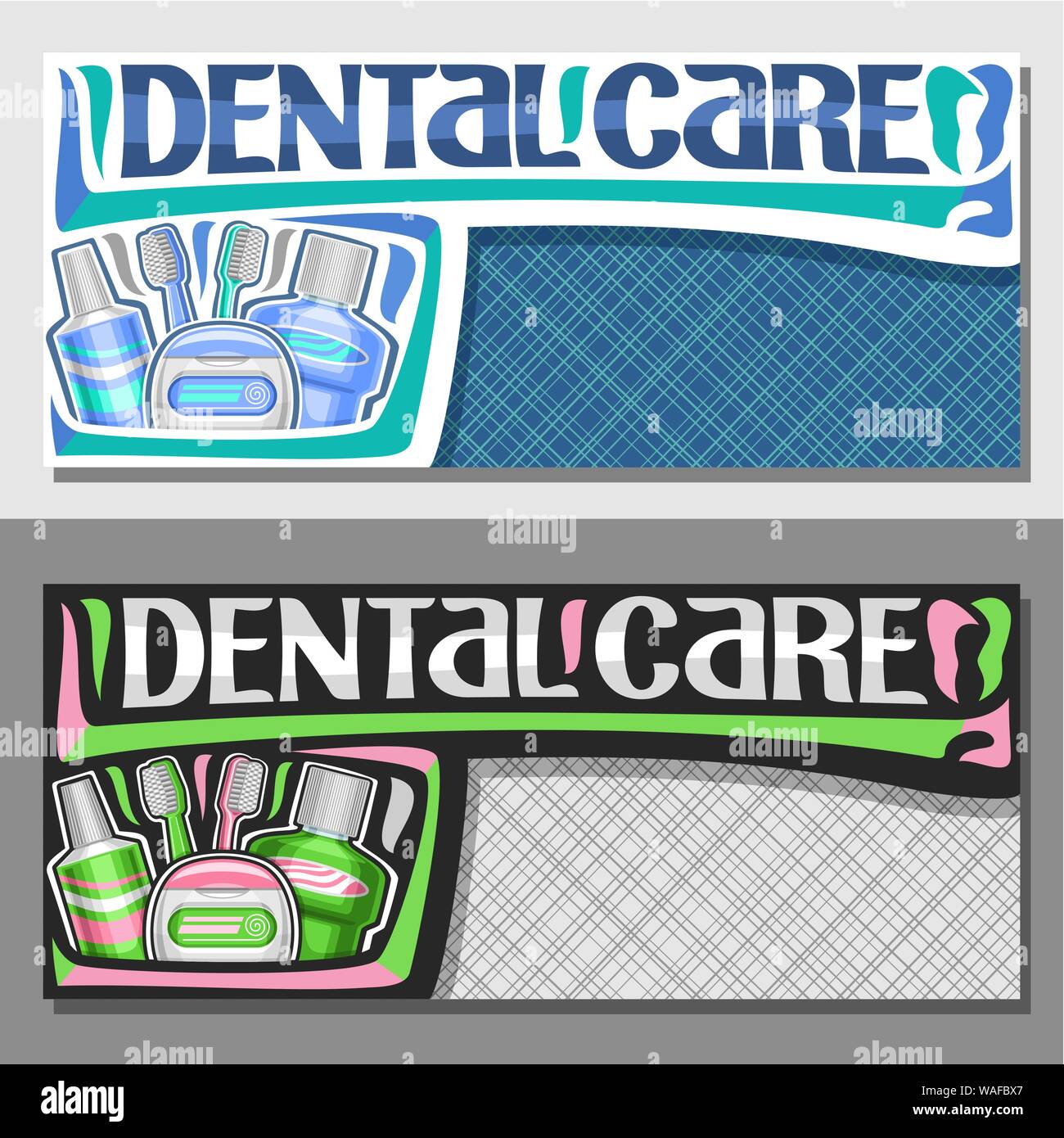 Vector layouts for Dental Care with copy space, signboard with ...