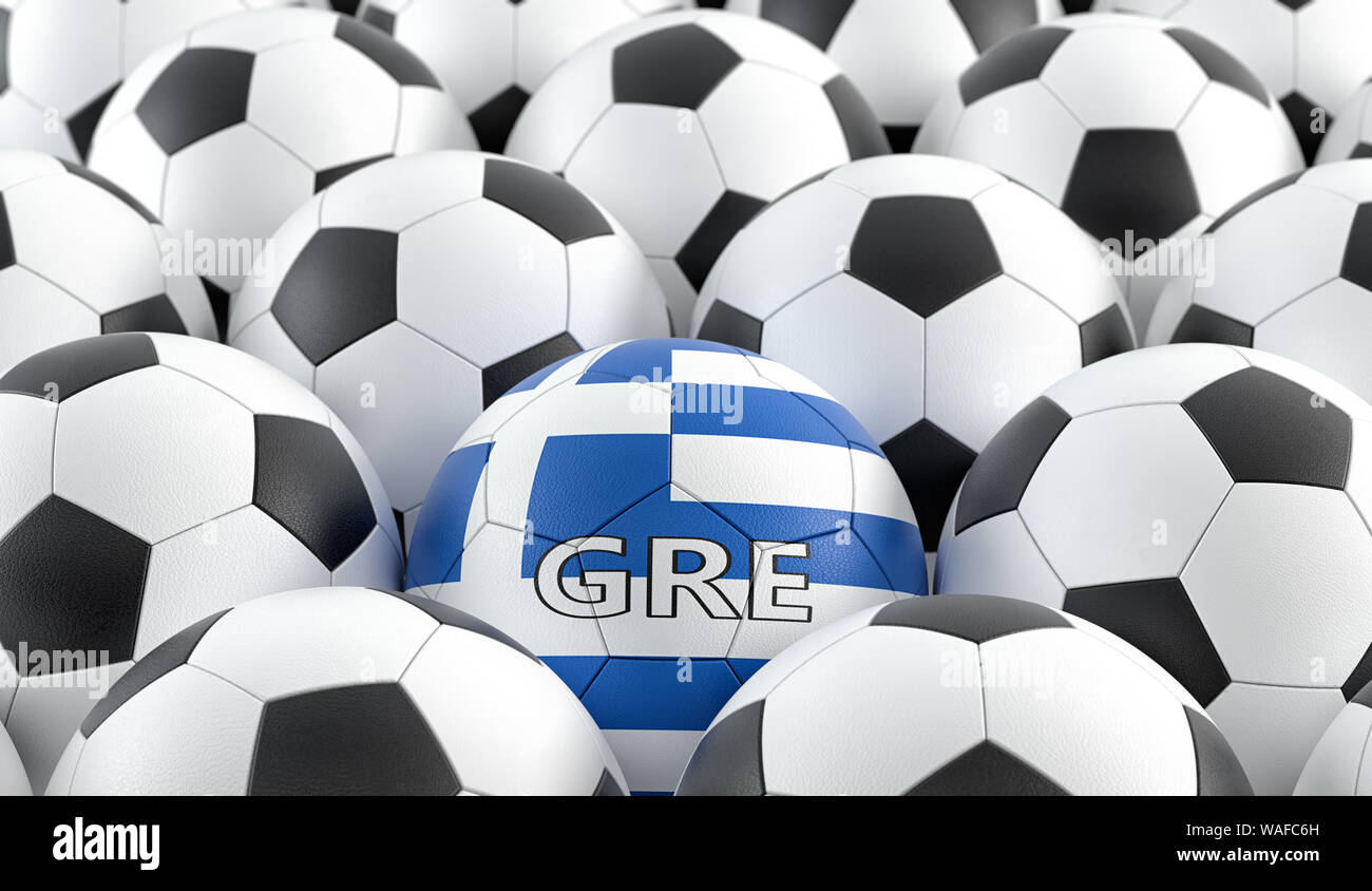Soccer football ball greece flag hi-res stock photography and images ...