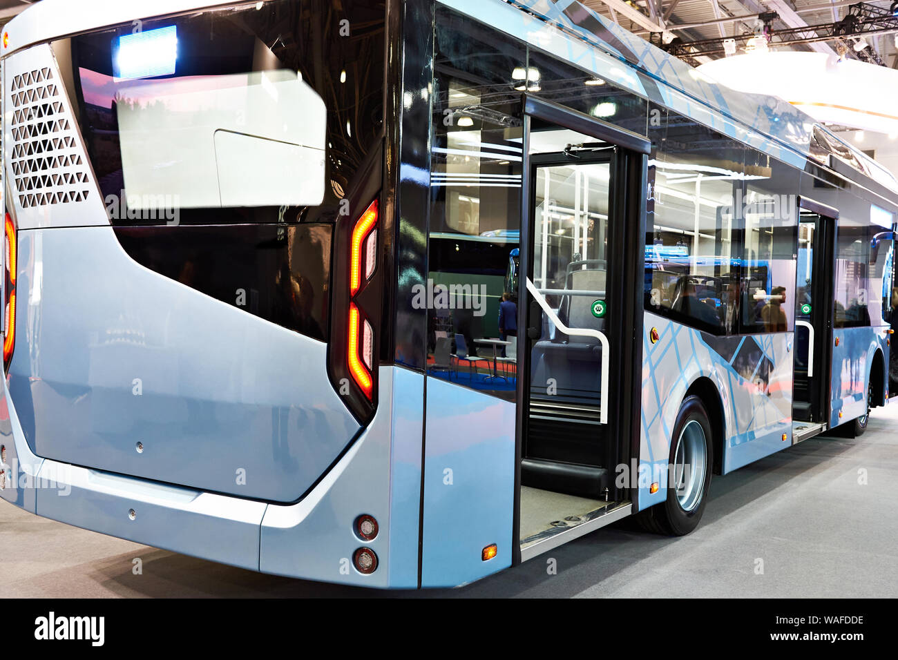 Modern city bus at the exhibition Stock Photo - Alamy