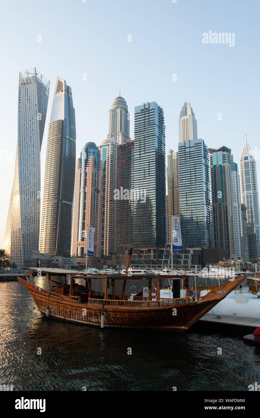 Traditional dhow modern dubai hi-res stock photography and images - Alamy