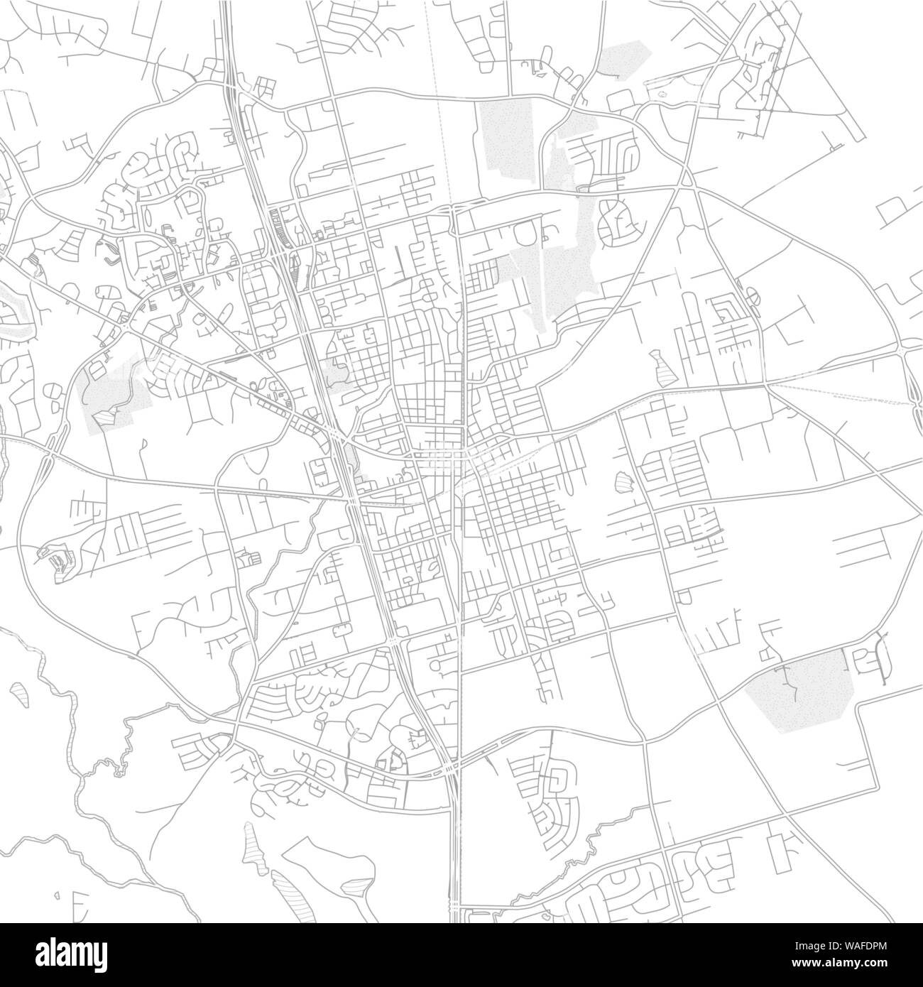 Conroe, Texas, USA, bright outlined vector map with bigger and minor ...