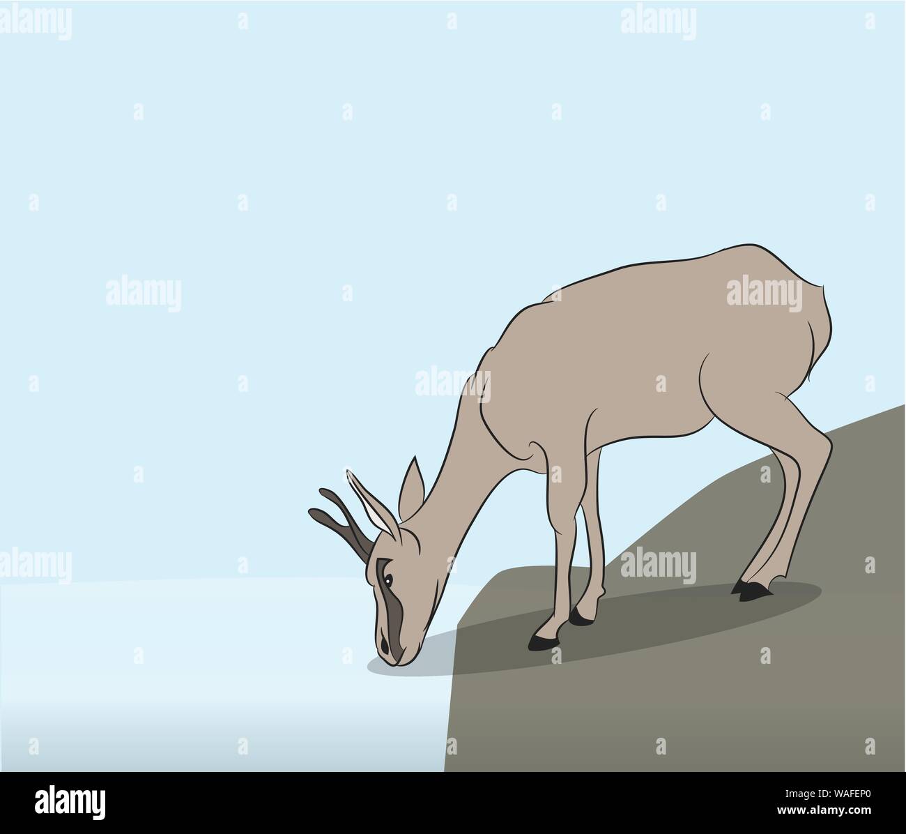Gazelle leaping Stock Vector Images - Alamy