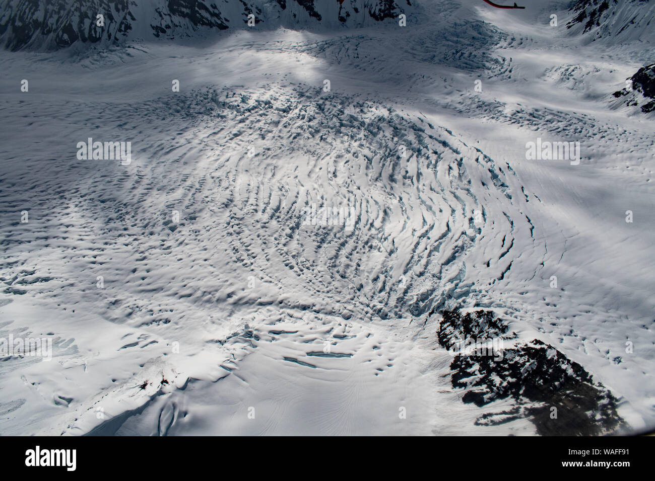 Aerial view of Alaska mountains and glaciers Stock Photo - Alamy