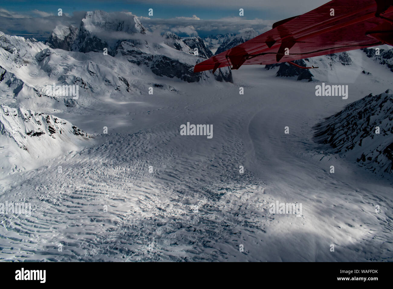 Aerial view of Alaska mountains and glaciers Stock Photo - Alamy